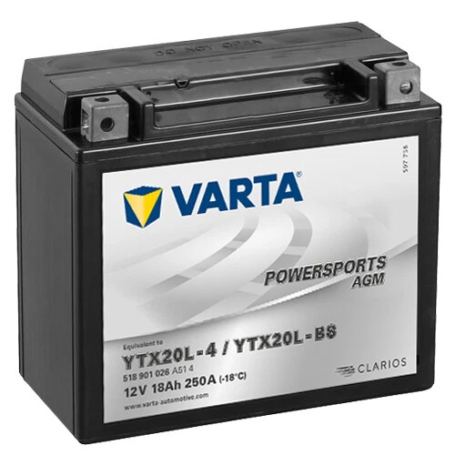 BATTERIE FÜR HONDA GL 1800 B Goldw 22 VARTA TX20L-BS / YTX20L-BS AGM ...