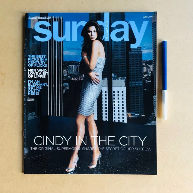 CINDY CRAWFORD SUPERMODEL Celebrity Rare Vintage Import Magazine Freat ...