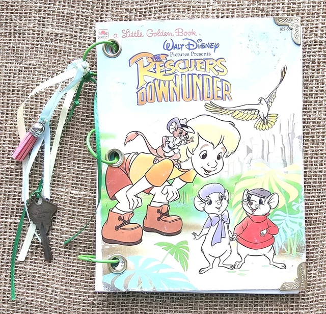 DISNEYS THE RESCUERS Down Under Junk Journal Little Golden Book $21.29 ...