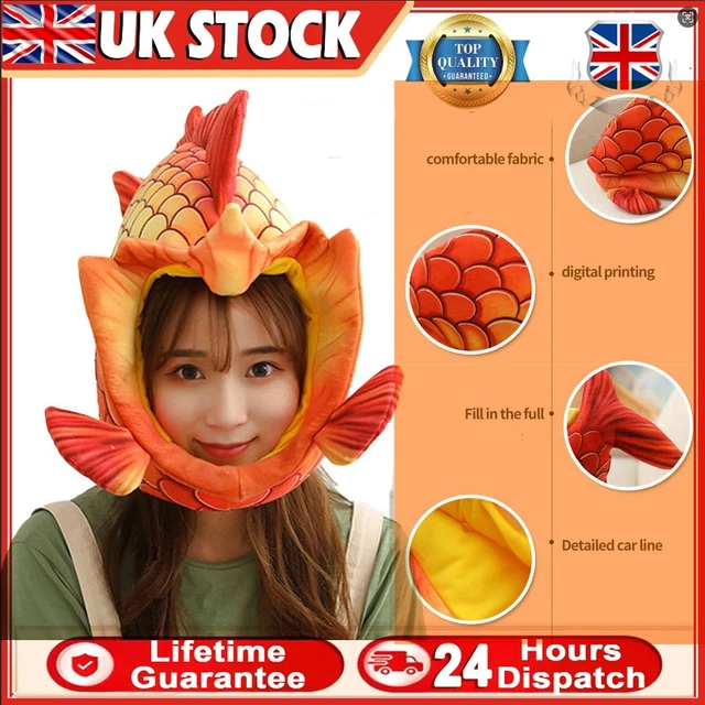 FUNNY HALLOWEEN HAT Fish Shaped Headpiece Stage Costume Photo ...