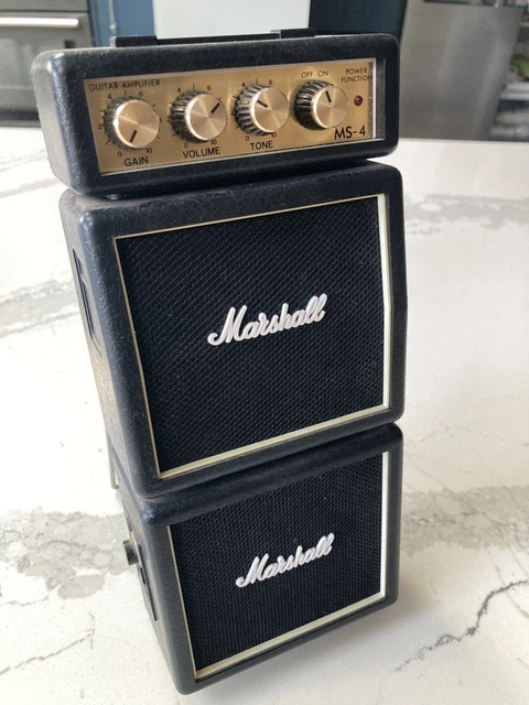 MARSHALL MS4 MICRO Amplifier Stack 9v Battery Powered - Black - not ...