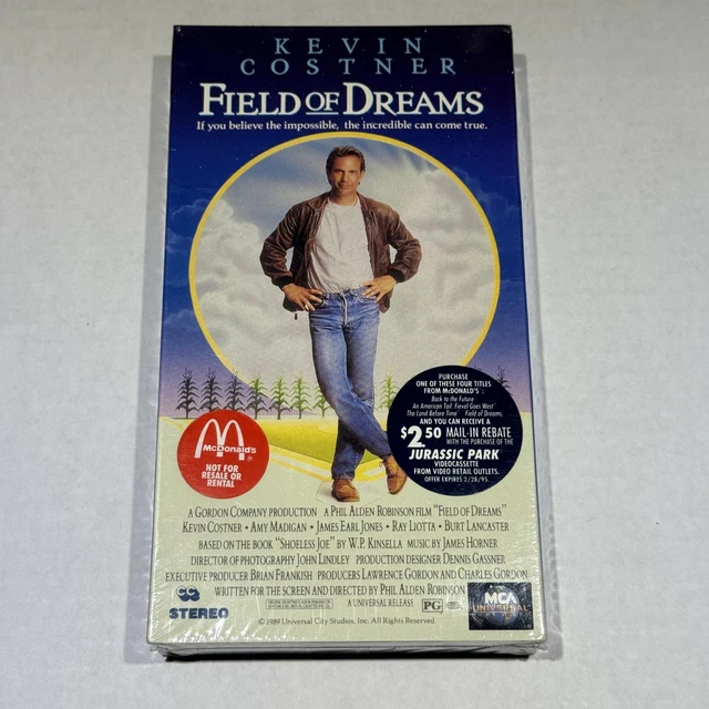 SEALED FIELD OF Dreams VHS 1992 McDonald's Promo RARE MCA Watermarks ...
