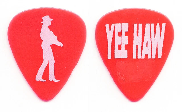 ALAN JACKSON SIGNATURE Yee Haw Silhouette Rouge/Blanc Guitare Pick ...