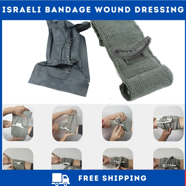 4&/6& TRAUMA BANDAGE Emergency Israeli Style Battle Wound Dressing ...