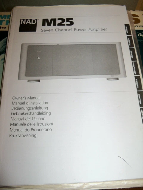 NAD MODEL M25. 7 Channel Power Amplifier. Original Owner's Manual. 8 ...