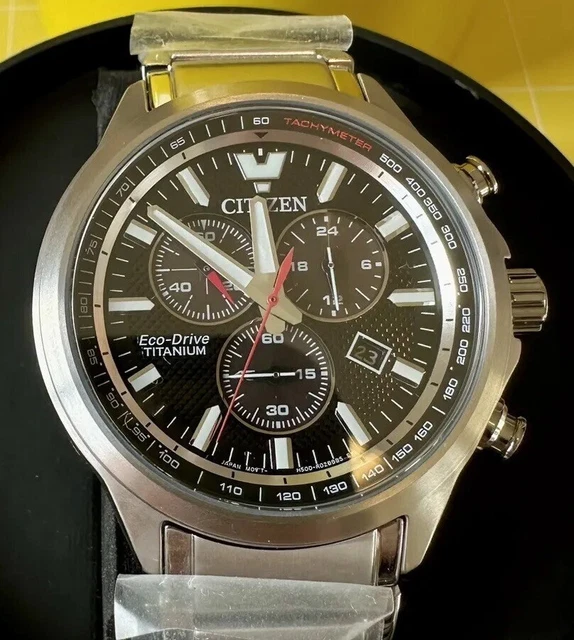 TITANIUM SAPPHIRE ECO Drive Solar Citizen PROMASTER Chronograph Watch ...