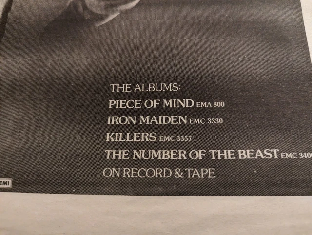 IRON MAIDEN TROOPER Poster Rare Vintage Original Music Press Advert ...