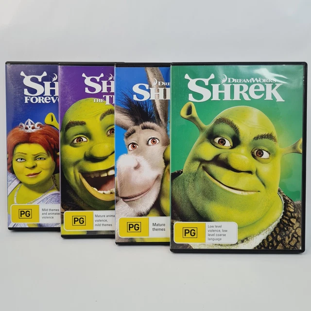 4X SHREK DVD Movie Bundle Shrek 1 2 3 4 - The Third, Forever After ...