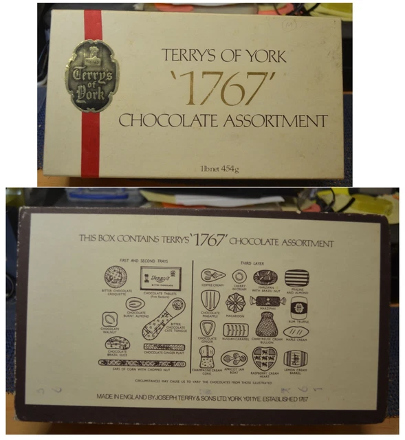 VINTAGE TERRY'S OF York 1767 Chocolate box 1 Ib ( Empty ) 1980's. Used ...