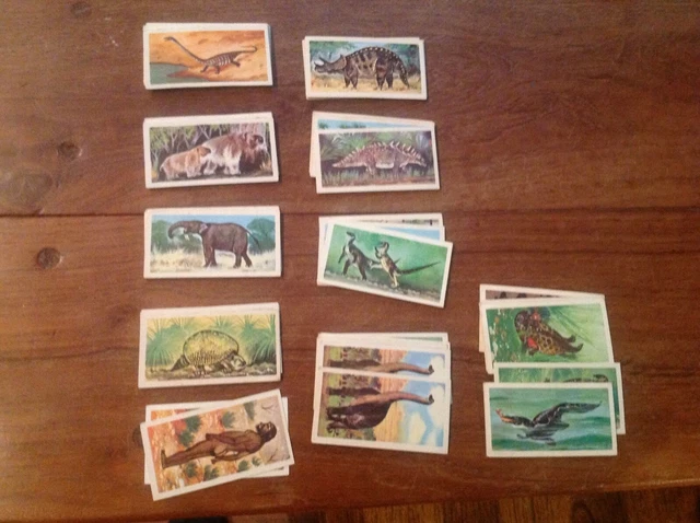 BROOKE BOND TEA Cards. PREHISTORIC ANIMALS EUR 2,86 - PicClick FR