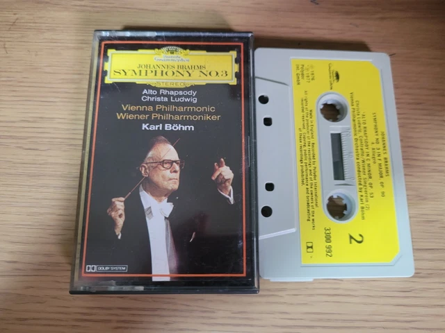 CASSETTE BRAHMS SYMPHONY No 3 KARL BOHM PAPER LABELS TESTED £5.99 ...