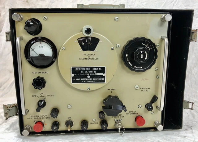 MILITARY RF SIGNAL Generator, Polarad Electronic - US, SG-54, URM-33 ...
