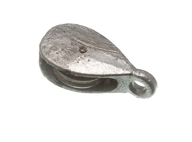 NEW SINGLE WASHING LINE WIRE ROPE PULLEYS 38MM GALVANISED STEEL ( box ...