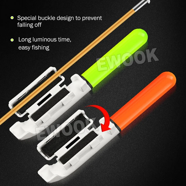 NIGHT FISHING ROD Tip Alert Indicator Tools Led Induction Fish Bite ...