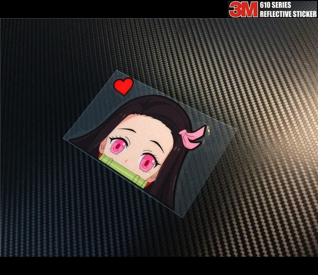 NEZUKO KAMADO DEMON Slayer Peeking Funny Anime JDM Car Reflective ...