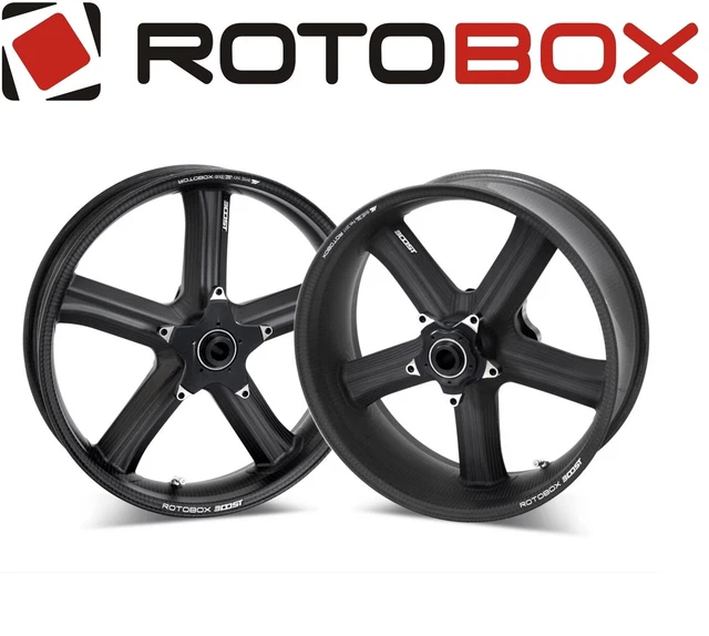 PAIR MATT CARBON Wheels Rotobox Boost 17˝X 3.5˝/6˝ Ducati Panigale 959 ...