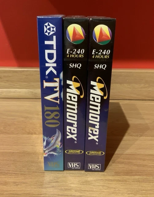 NEW BLANK VHS Video Tapes Memorex E-180 & TDK 180 Cassette Bundle New Sealed £9.56 - PicClick UK