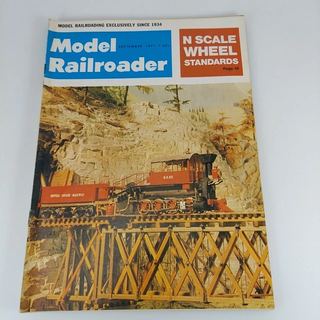 MODEL RAILROADER MAGAZINE Sep 1971 Vol 38 No 9 N Scale Wheels, Live ...