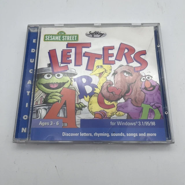 SESAME STREET LETTERS PC Software 1995 Retro Vintage £13.99 - PicClick UK