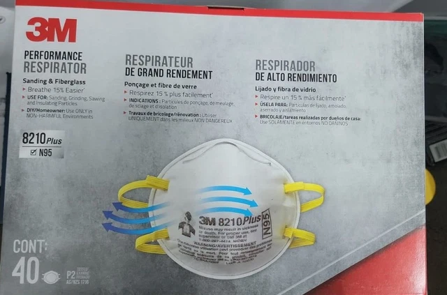 3M N95 8210+PARTICULATE Respirators, 40/Dispenser (Pack of 40) EUR 27 ...