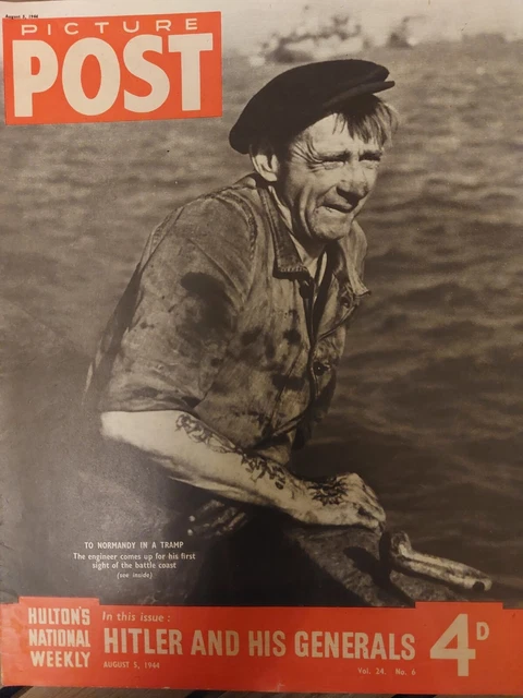 VINTAGE PICTURE POST Magazine 5 AUGUST 1944 Hitler & Generals Prison ...