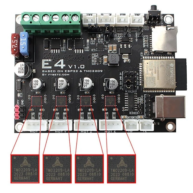 3D PRINTER MOTHERBOARD E4 V1.0 ESP32 Motherboard Control Board ...