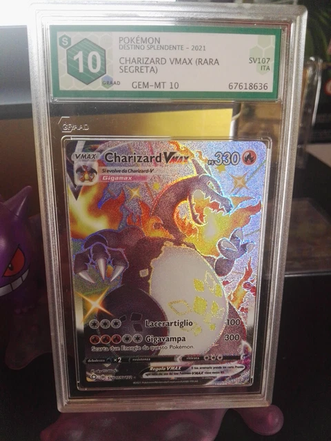 CARTE POKÉMON GCC - Charizard VMAX - DESTINO SPLENDENTE 107 - PSA GRAAD ...