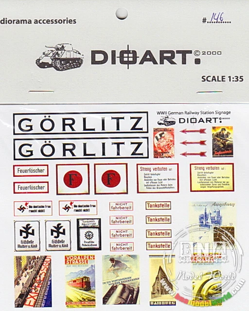 DIOART 1/35 WWII German Railway Station Signage/Posters $8.50 - PicClick AU