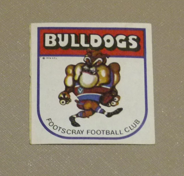 BULLDOGS .. ORIGINAL vintage 1976 VFL AFL Footy sticker $8.00 - PicClick AU
