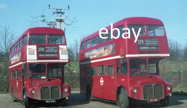 ORIGINAL 35MM BUS NEGATIVE OF LONDO TRANSPORT ROUTEMASTERS RM324,RM127 ...