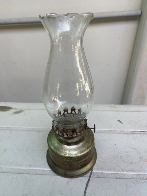 VINTAGE OIL LAMP Made In Hong Kong 26cm brass never used $26.59 - PicClick