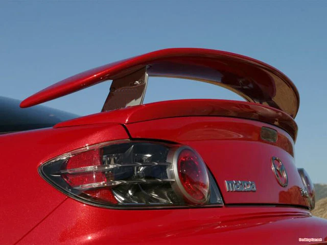 FIBER GLASS PRIMER Rear Wing Trunk Lid Spoiler 1Pair For Mazda RX-8 RX8 ...