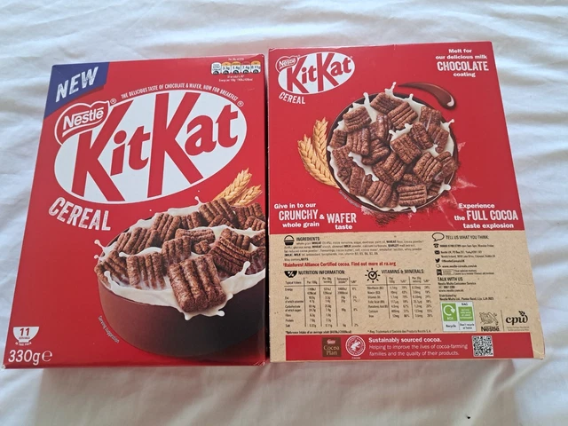 NESTLE KITKAT CEREAL 330g x 2 Chocolate & Wafer Kit Kat - FREE UK P&P £12.99 - PicClick UK