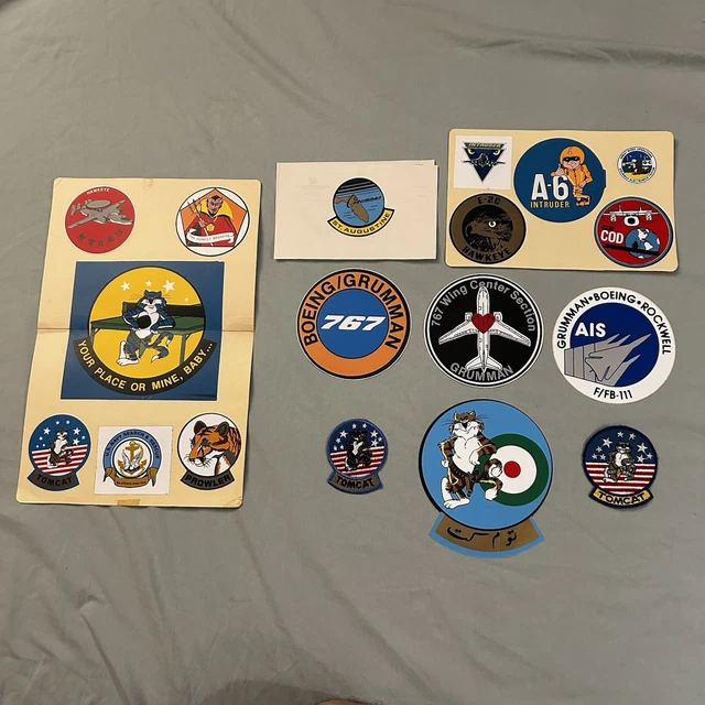 VINTAGE GRUMMAN AVIATION Stickers & Decals Collection-2 Patches $49.99 ...