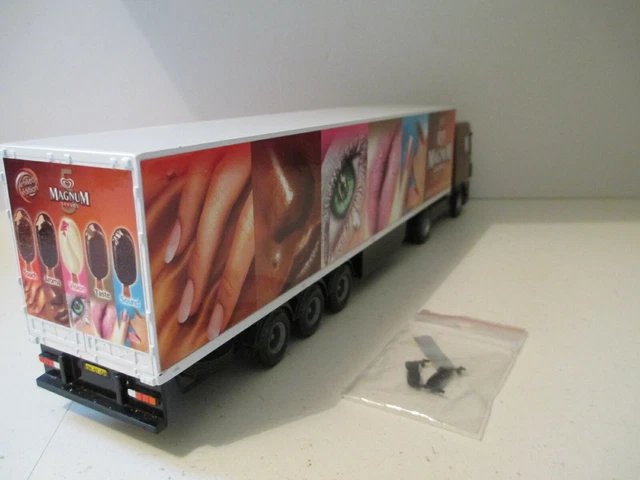 CAMION DAF XF SEMI REMORQUE FRIGO Glaces MIKO MAGNUM par LION TOYS 1/50 ...
