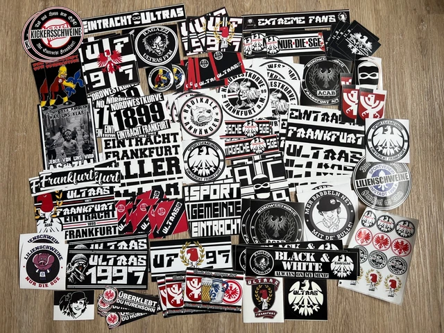 125 AUFKLEBER MIX Eintracht Frankfurt Sammlungsauflösung SGE Ultras ...