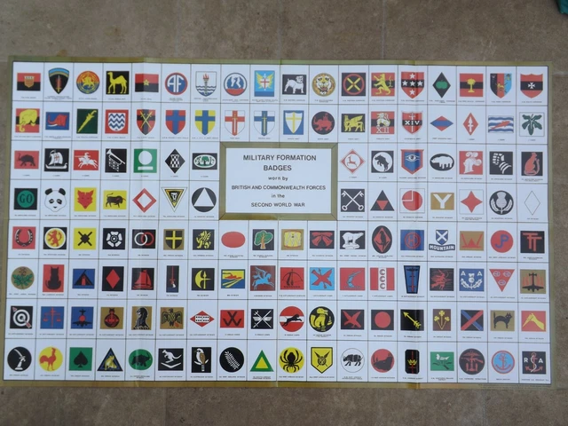 MILITARY FORMATIONS BADGES Poster WW2 £5.43 - PicClick UK