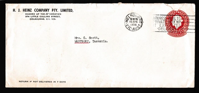 1953 QUEEN ELIZABETH II 3 1/2d PRE-DECIMAL STAMP HEINZ EMBOSSED ...