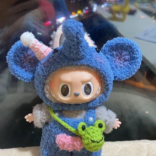 POP MART LABUBU The Monsters Plush Doll Blue Elephant Clothes ...