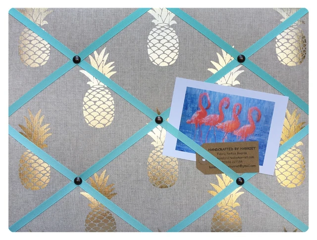 GOLD PINEAPPLE MEMO board, notice board, pin board, message board ...