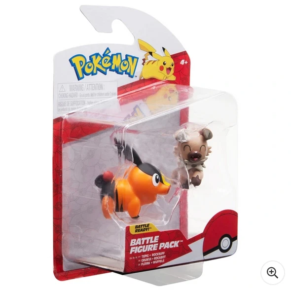 PACK DE 2 figurines Pokémon Battle – Tepig et Rockruff EUR 34,69 ...