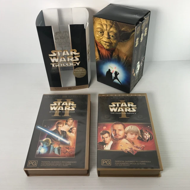 5 X BUNDLE Star Wars Trilogy VHS Box Set 2000 + Clone Wars + Phantom £ ...
