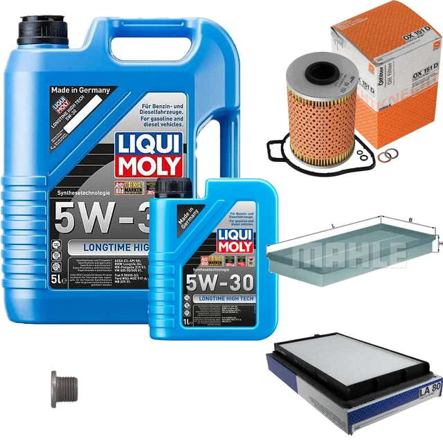 MAHLE INSPECTION SET 6 L Liqui Moly Longue Date 5W-30 pour BMW 3er 318tds EUR 154,75 - PicClick FR