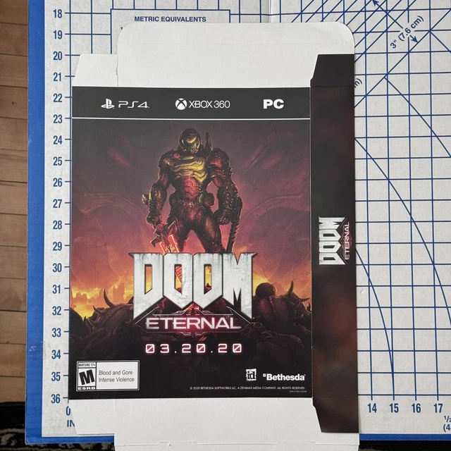 RARE DOOM ETERNAL - Box Promo Sign Retail Store Display - NEW $45.00 ...