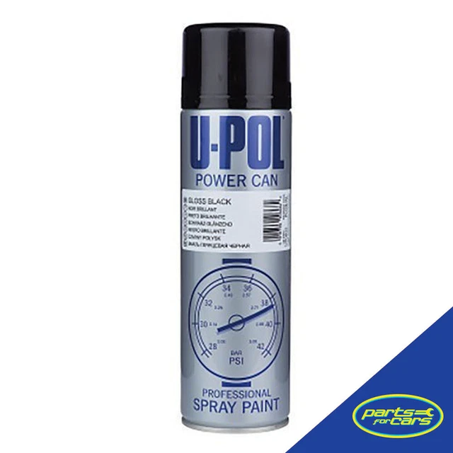 U-POL MATT BLACK Top Coat Spray Paint POWER CAN 500ml PCMB/AL £6.64 ...