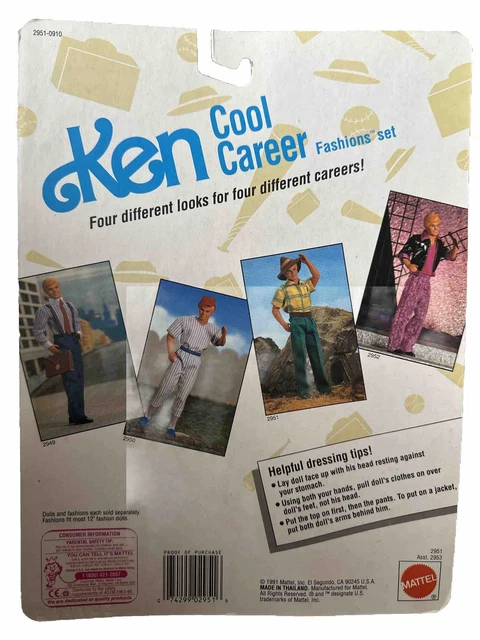 1991 KEN COOL Career Fashions Explorer Vintage Mattel #2951 $28.88 ...