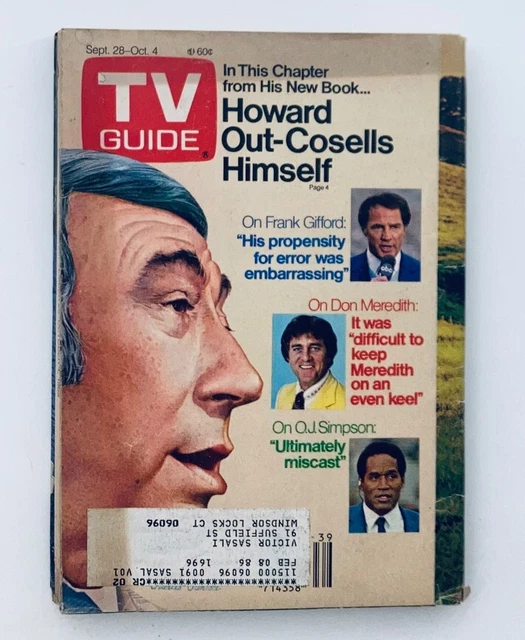 TV GUIDE MAGAZIN 28. September 1985 O.J. Simpson Hartford - New Haven ...
