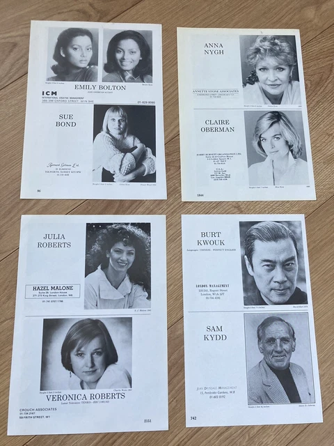 TENKO - RARE acting Z-page set. Stephanie Cole, Beacham, Ann Bell,Jean ...