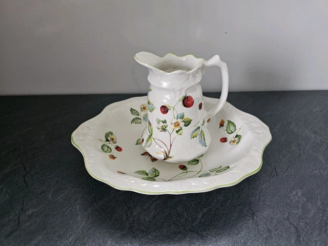 JAMES KENT OLD Foley Pitcher Jug and Basin Bowl Chinese Rose Pattern £ ...