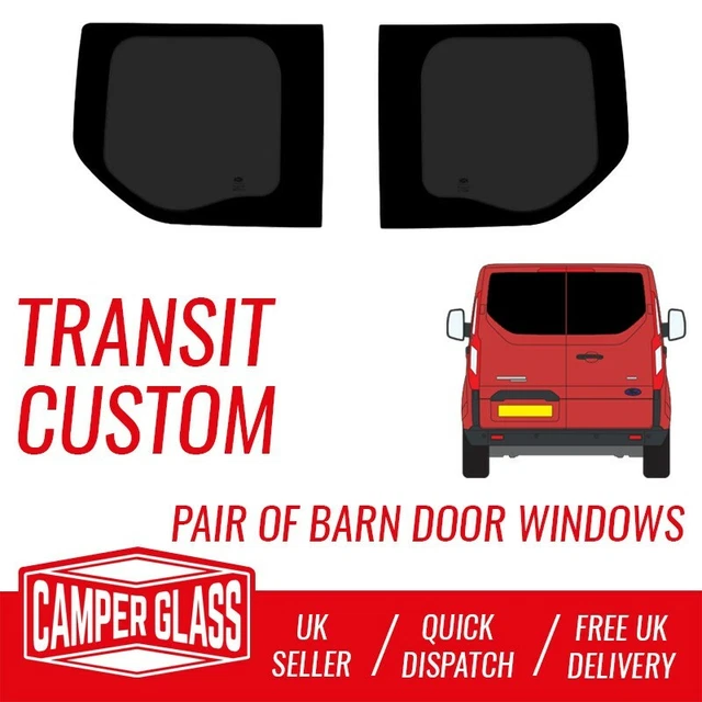 2 X FORD Transit CUSTOM Barn Door Windows Transit Rear Door Windows £ ...